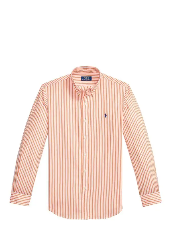 Polo Ralph Lauren Striped Long-sleeve Shirt - Orange