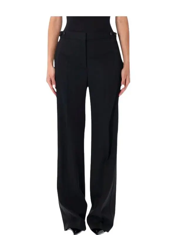 Stella McCartney Tuxedo Wide-leg Pants - Black