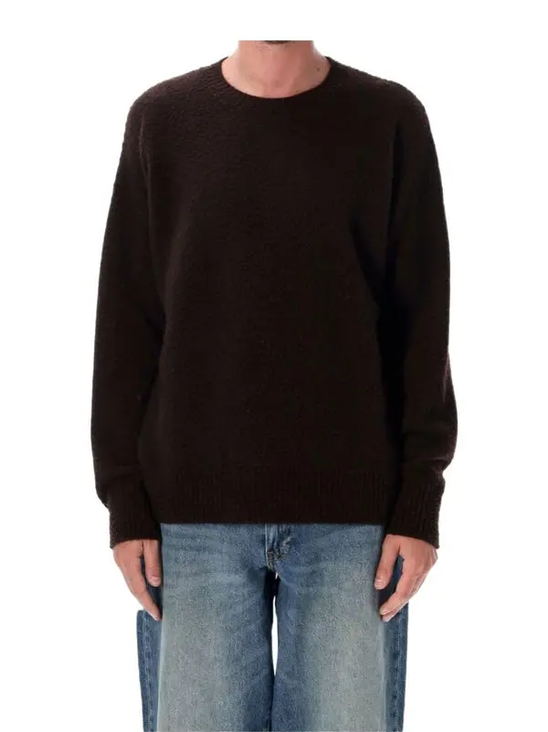 ROBERTO COLLINA Casentino Textured Sweater - Brown