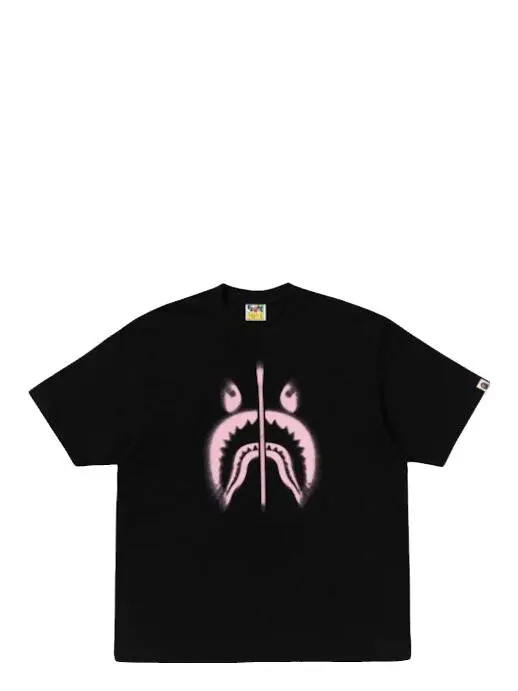 A BATHING APE Spray Shark Relaxed Fit T-shirt - Black