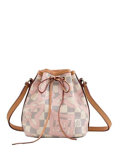 Shopbop Louis Vuitton Damier Azur Canvas Tahitienne Nano Noé Shoulder Bag - White