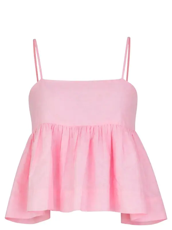 Azeeza Rachel Taffeta Empire-waist Top - Pink