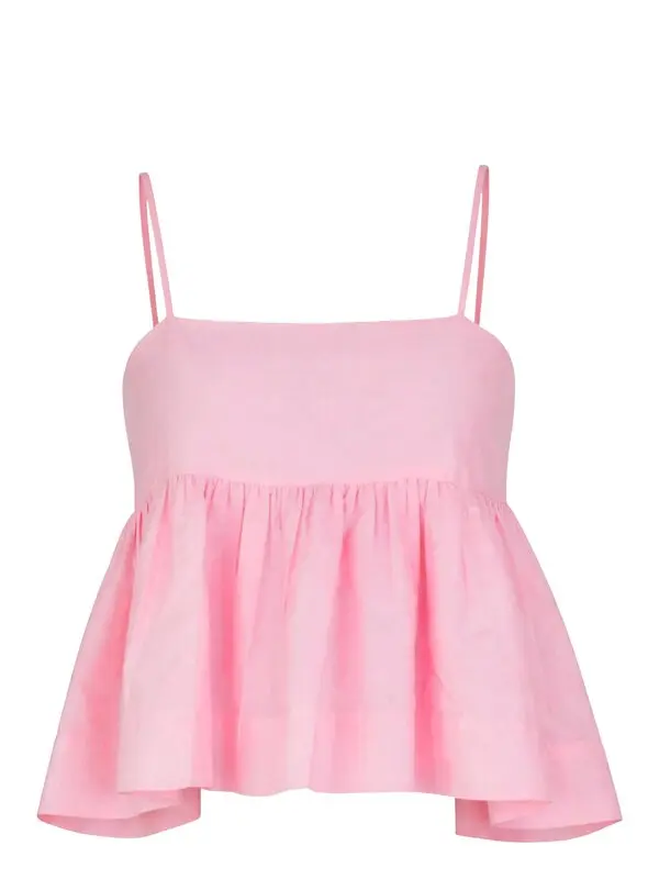 Azeeza Rachel Taffeta Empire-waist Top - Pink