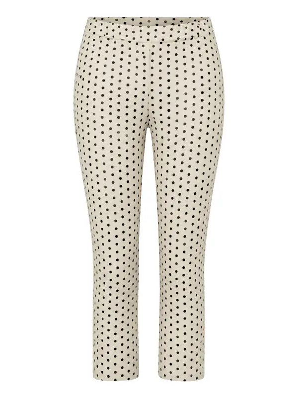 Azeeza Polka Dot Crepe Capri Pants - Multicolor