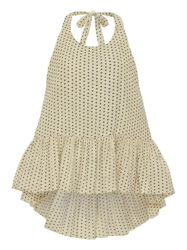 Azeeza Winston Polka Dot Halter Top - Multicolor