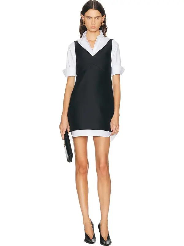 Balenciaga Layered Shirt Dress - Black