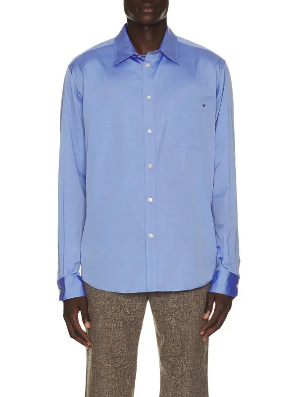 Valentino Garavani Classic Shirt In Blue - Cloudless Sky