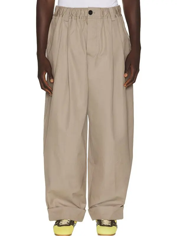 Marni Pleated Cotton Trousers - Atmosphere