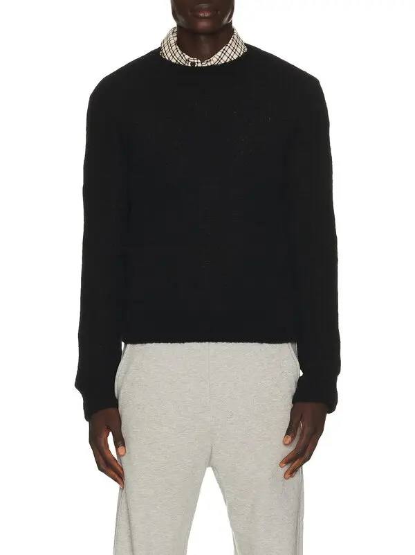 Dries Van Noten Alpaca And Merino Wool Blend Sweater - Black