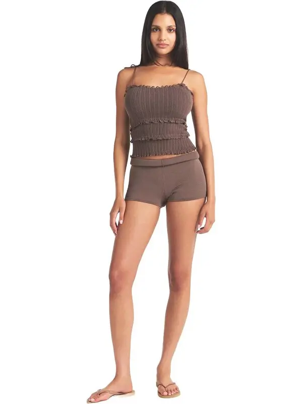 SKIMS Sheer Knit Ruffle Cami - Amethyst