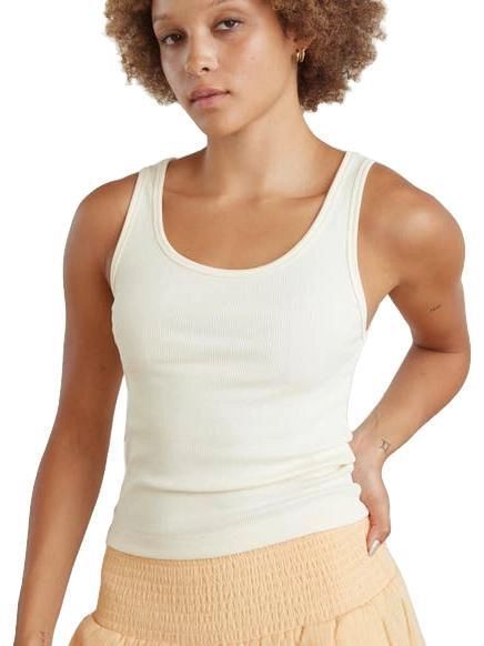 KNOWN SUPPLY Garnet Ribbed Tank - Stone