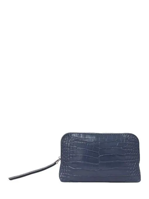 YOUZEY Muse Mini Croc Cosmetic Clutch - Grey