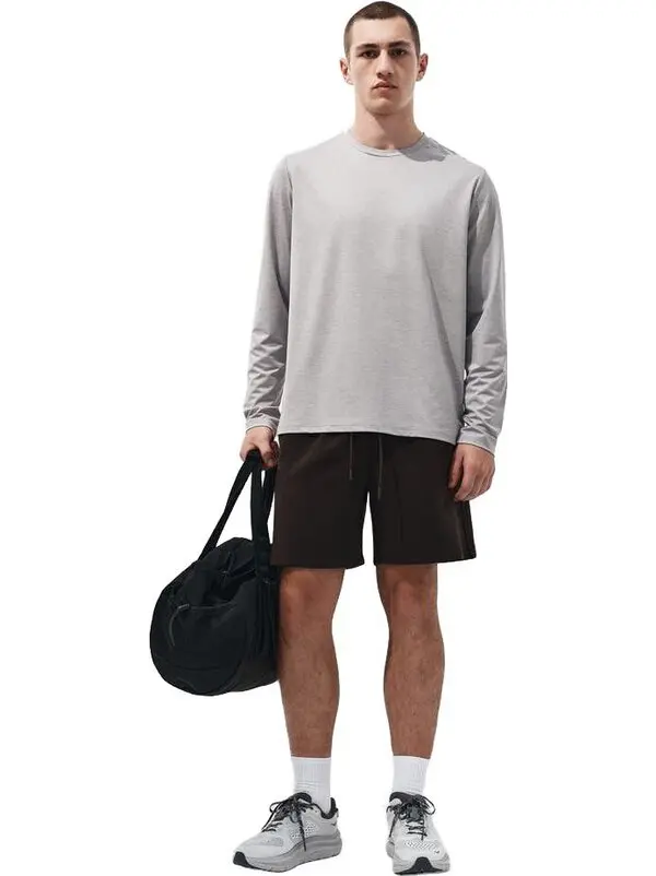 H&M Sports Scuba Knit Shorts With Drymove - Dark Coffee
