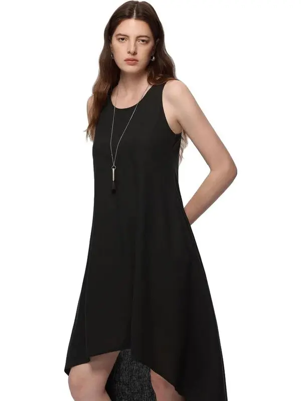 JUANA Hemp High Low Dress - Black