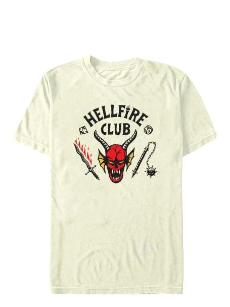 STRANGER THINGS Netflix Welcome To The Hellfire Club Short Sleeve Graphic T-shirt - Beige