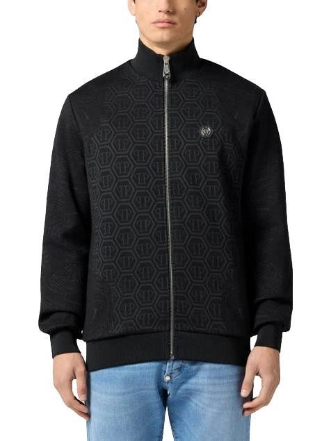 Philipp Plein Jacquard Monogram Paisley Track Jacket - Black