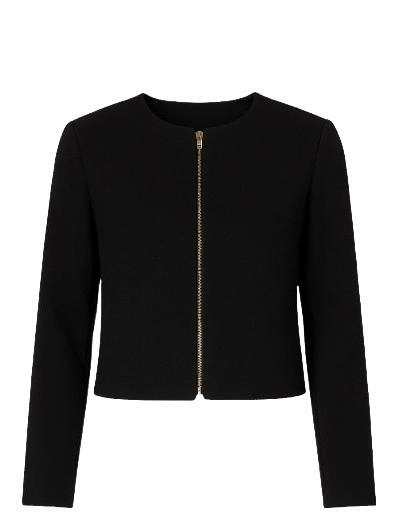 CONQUISTA Long Sleeve Zip-up Jacket - Black