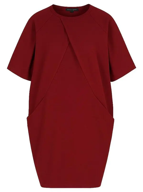 CONQUISTA Heavy Jersey Cotton-elastane Relaxed-fit Dress - Red