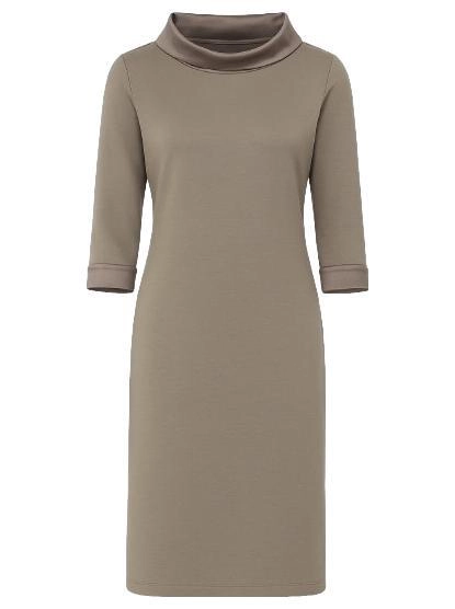 CONQUISTA Faux Leather Detail Dress - Green