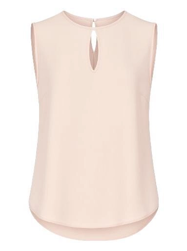 CONQUISTA Sleeveless Keyhole Detail Top - Orange