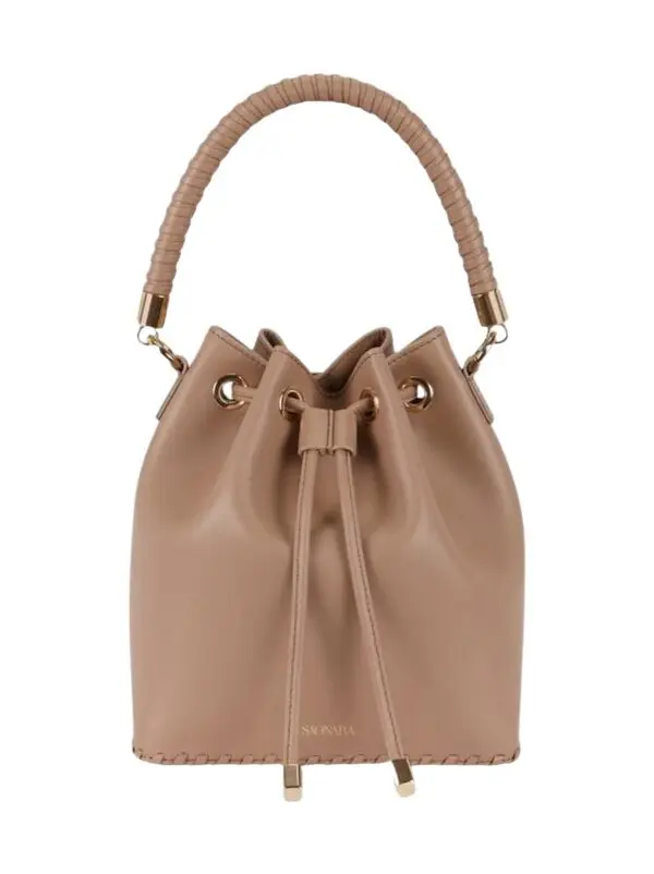 SAONARA BRAND Saonara Leather Bucket Bag - Black