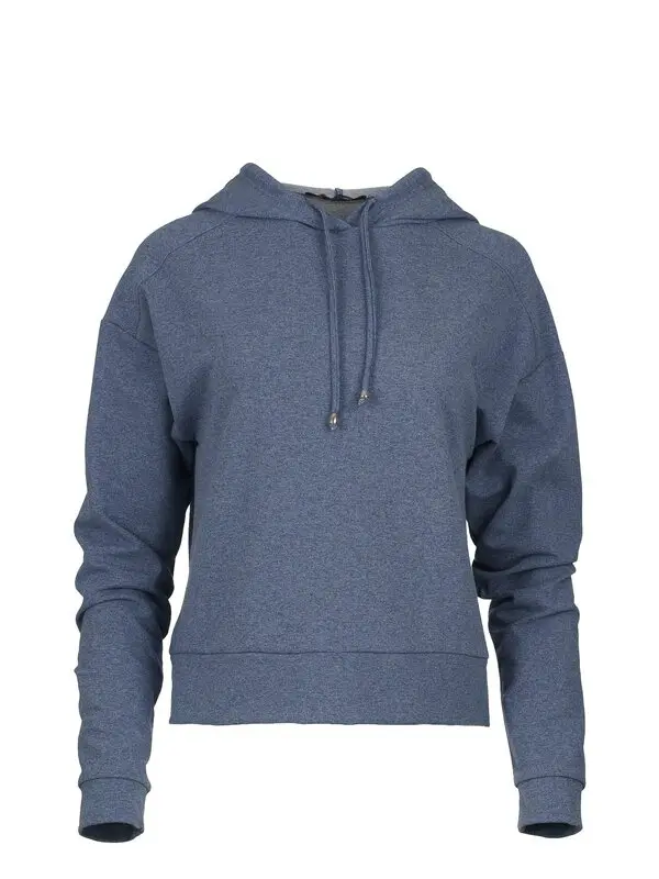 CONQUISTA Indigo Mélange Hooded Sweatshirt - Blue