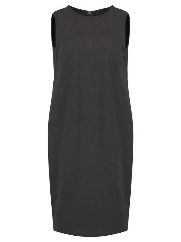CONQUISTA Sleeveless Sack Dress - Grey