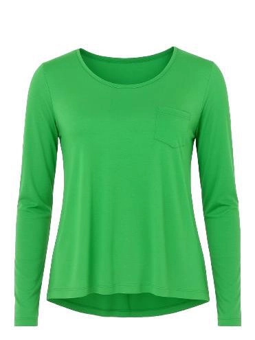 CONQUISTA Micromodal Cashmere Blend Long Sleeve Tee - Green
