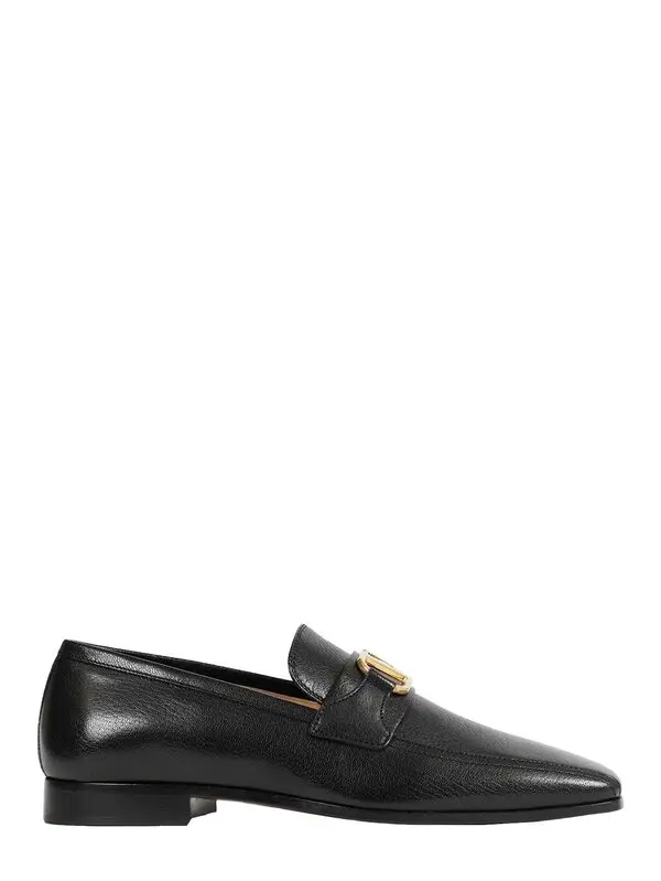 Valentino Garavani Leather Vlogo Loafers - Black