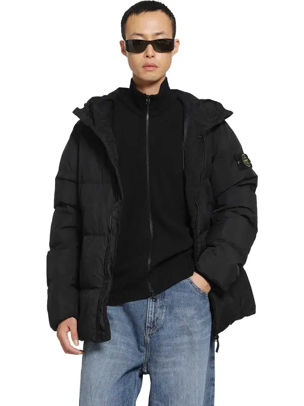 Stone Island 4100037 Crinkle Reps Down Jacket - Black