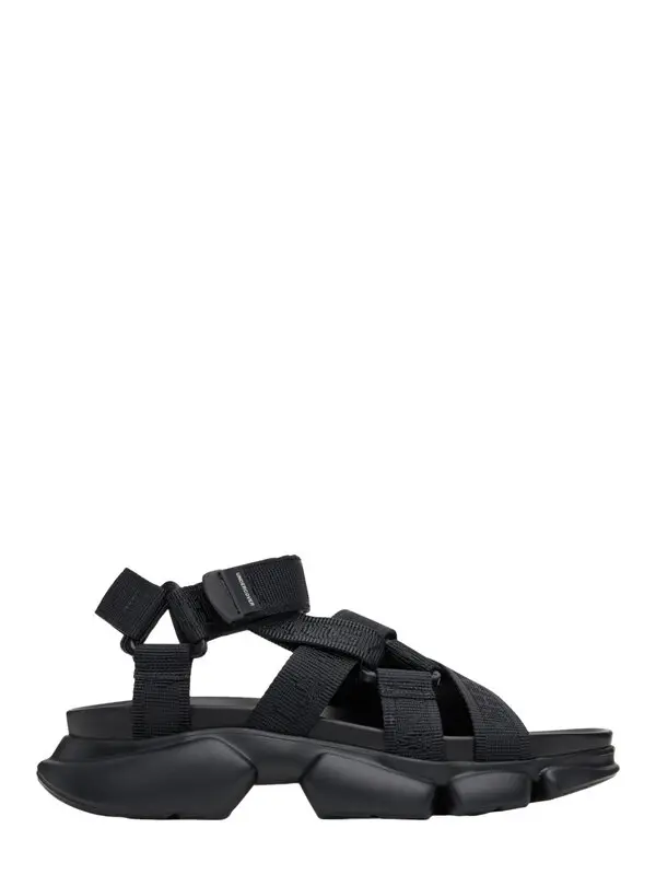 Undercover Cross-strap Sandals - Black