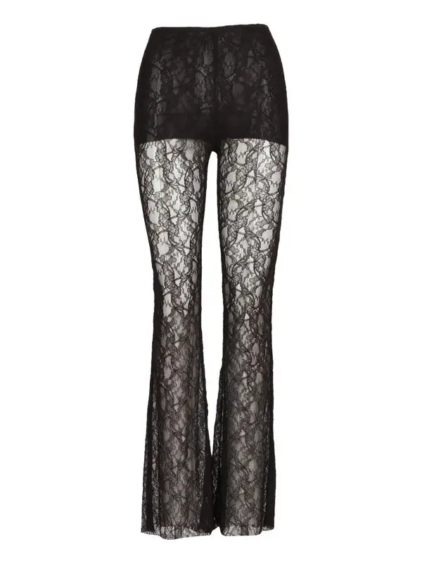 Philosophy Di Lorenzo Serafini Lace Detailed Flared Trousers - Black