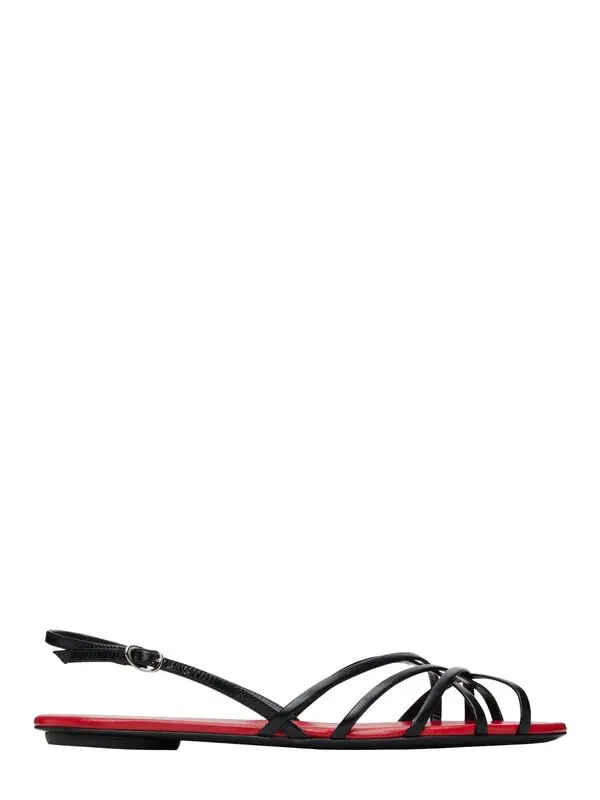 Proenza Schouler Uma Criss-cross Flat Sandals - Black/red