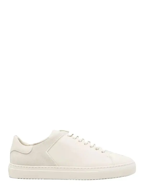 Axel Arigato Clean 90 Low-top Leather And Suede Sneakers With Laminated Logo - White