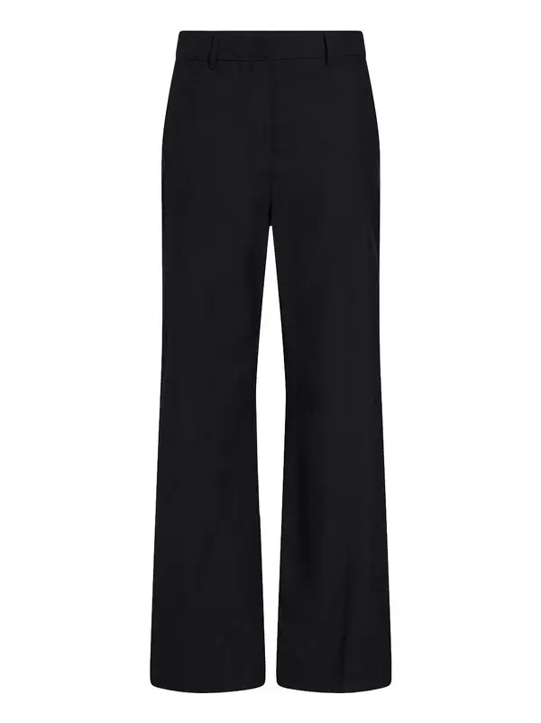 Theory Twill Straight-leg Pants - Black