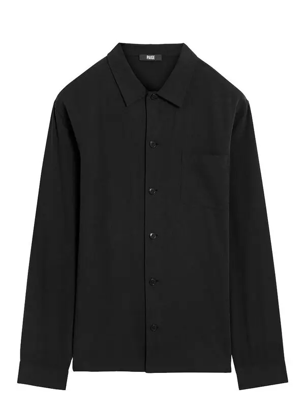 Paige Carnaby Silk Shirt - Black