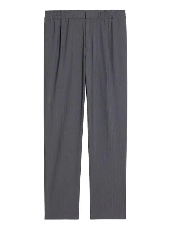 Paige Edmund Herringbone Woven Pants - Dark Gray