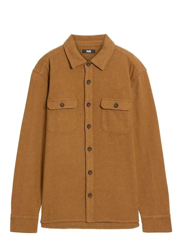 Paige Wilbur Cottontwill Overshirt - Camel