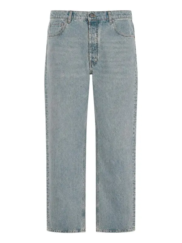 MAISON MARGIELA Straight Leg Taped Jeans - Denim
