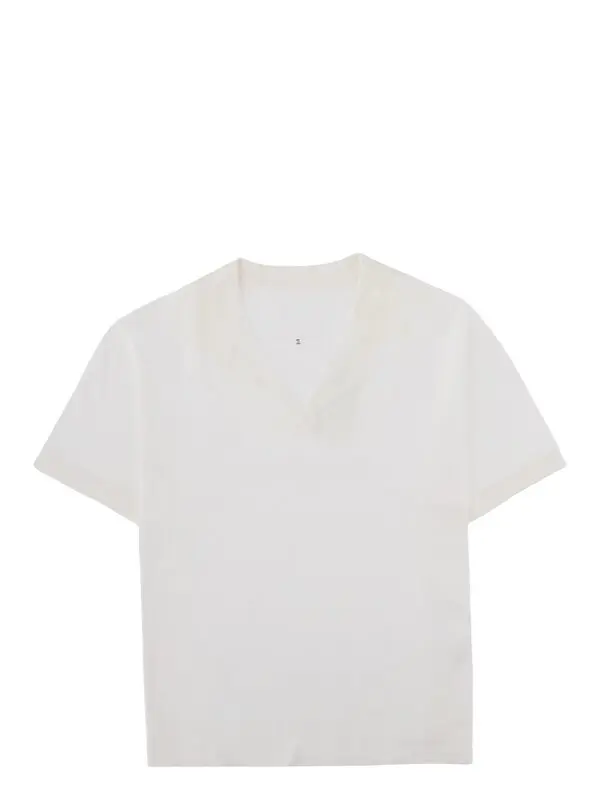 MAISON MARGIELA T-shirt "taped" Con Scollo A V - White