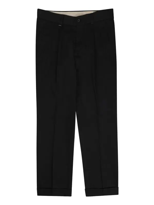 PAOLO PECORA MILANO Pantalone Chino Relaxed Fit - Black