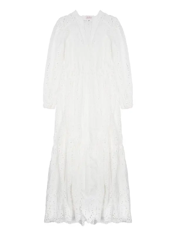 MC2 SAINT BARTH Long "sylvia" Dress - White