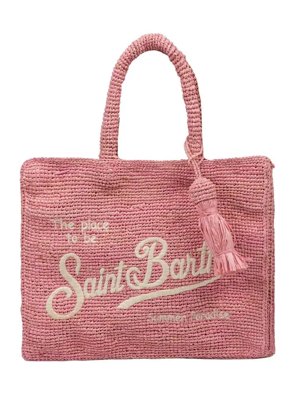 MC2 SAINT BARTH Raffia Colette Bag - Pink