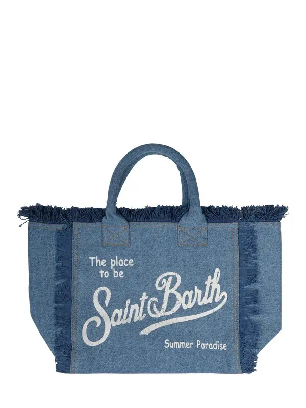 MC2 SAINT BARTH Vanity Medium Canvas Tote Bag - Denim