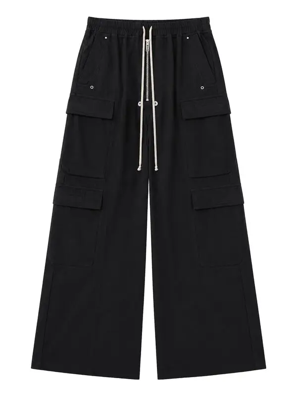 Rick Owens Jumbo Belas" Double Cargo Trousers - Black