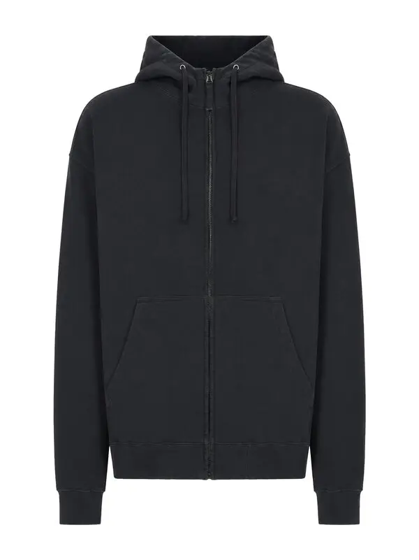 MAISON MARGIELA Oversized Zip-up Hoodie - Black