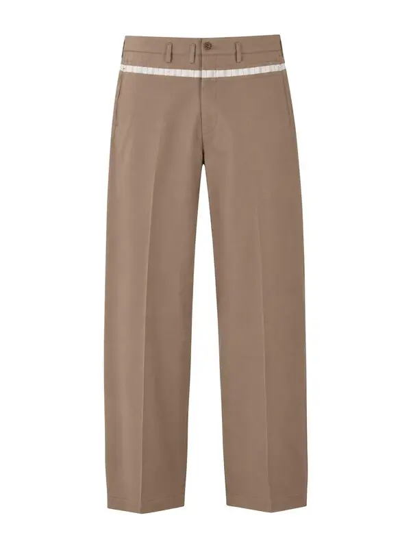 MAISON MARGIELA Wide-leg Waxed Cotton Trousers - Beige