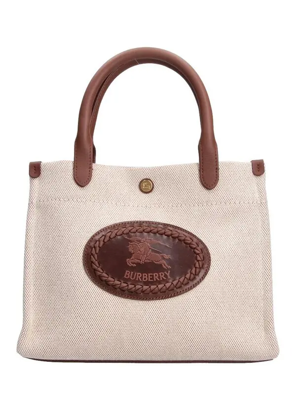 Burberry Canvas Top-handle Tote Bag - Cream