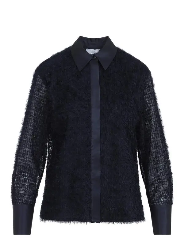 Peserico Fil Coupé Polyester Button-front Shirt - Blue