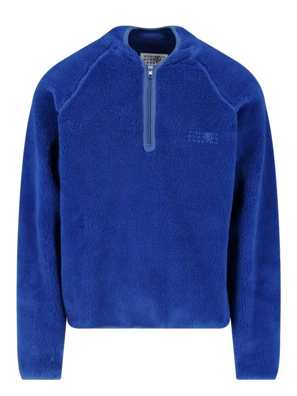 MAISON MARGIELA Quarter Zip Pullover - Blue